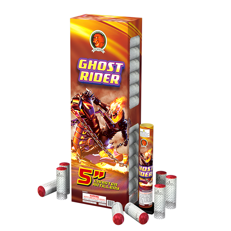 DAS501 GHOST RIDER 5 INCHES CANISTER SHELLS FIREWORKS,60G SHELLS