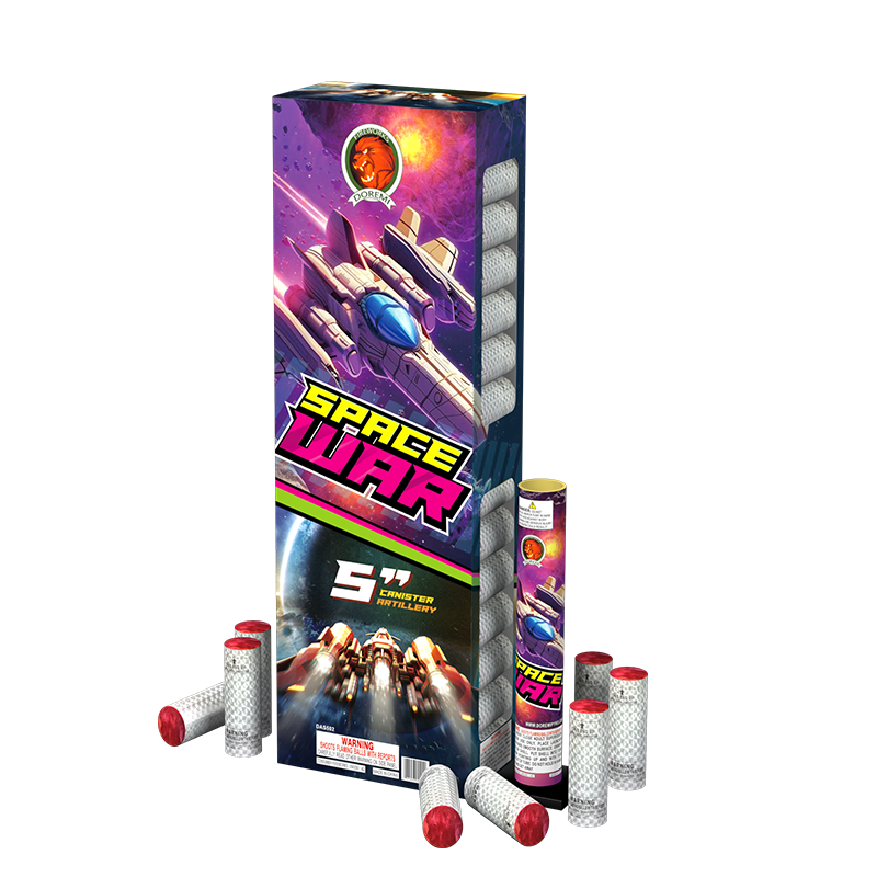 DAS502 SPACE WAR 5 INCHES CANISTER SHELLS FIREWORKS, CHINA FIREWORKS