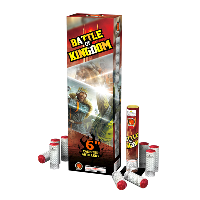 DAS601 BATTLE OF KINGDOM 6 INCHES CANISTER SHELLS FIREWORKS,CHINA FIREWORKS