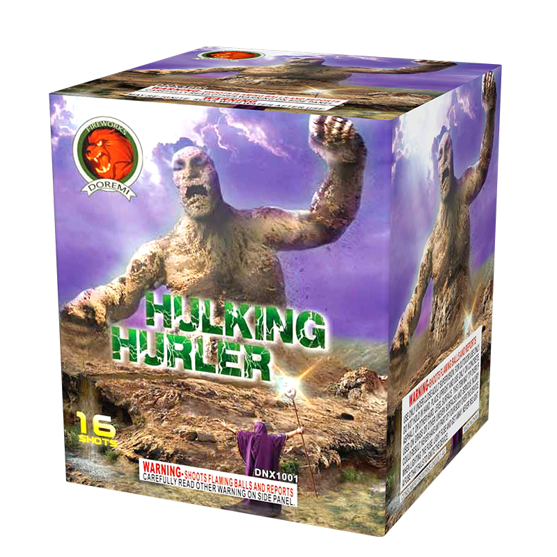 DNX1001 HULKING HURLER 16 SHOTS CAKE FIREWORKS, CHINESE FIREWORKS