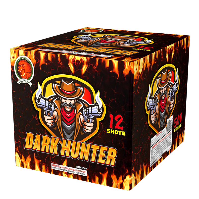 DNX1007 DARK HUNTER 12 SHOTS CAKE FIREWORKS, FIREWORKS FACTORY,