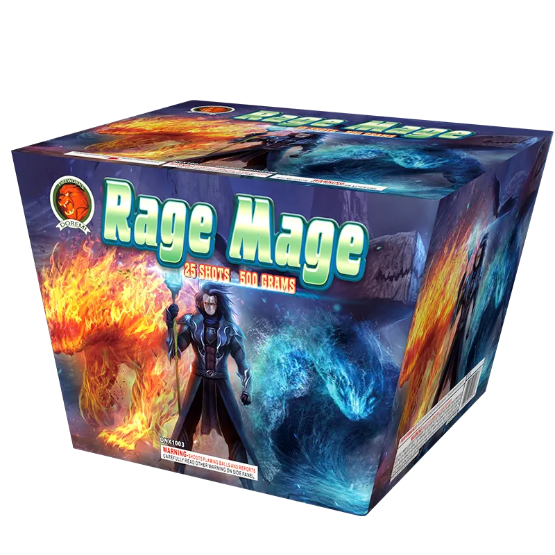 DNX1003 RAGE MAGE 25 SHOTS FAN CAKE FIREWORKS, CONSUMER FIREWORKS ...