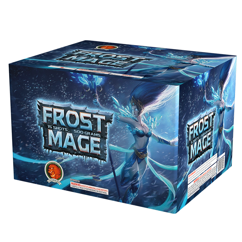 DFN6010 FROST MAGE 15 SHOTS CAKE FIREWORKS, UN0336, CONSUMER FIREWORKS