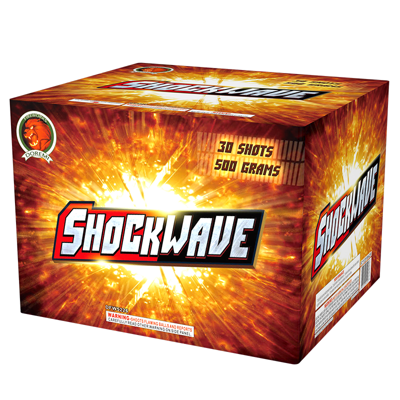 DFW5226 SHOCKWAVE 30 SHOTS CAKE FIREWORKS, CONSUMER CAKES, CHINA FIREWORKS