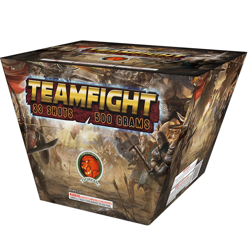 DFW5230 TEAMFIGHT 33 SHOTS FAN CAKE FIREWORKS, CAKE FIREWORKS ...