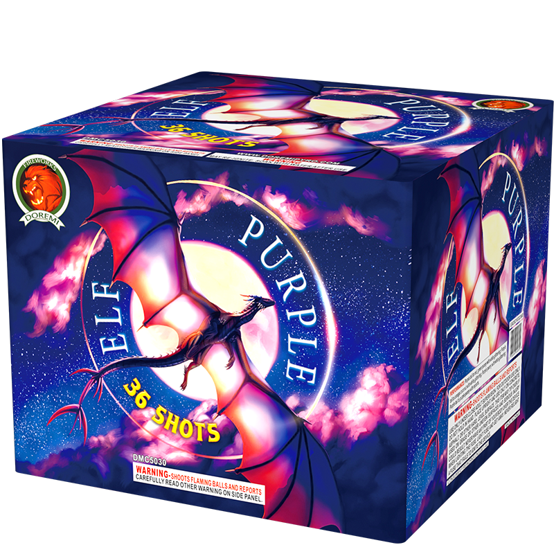 DMC5030 PURPLE ELF 36 SHOTS CAKE FIREWORKS, CHINA FIREWORKS, CHINESE ...