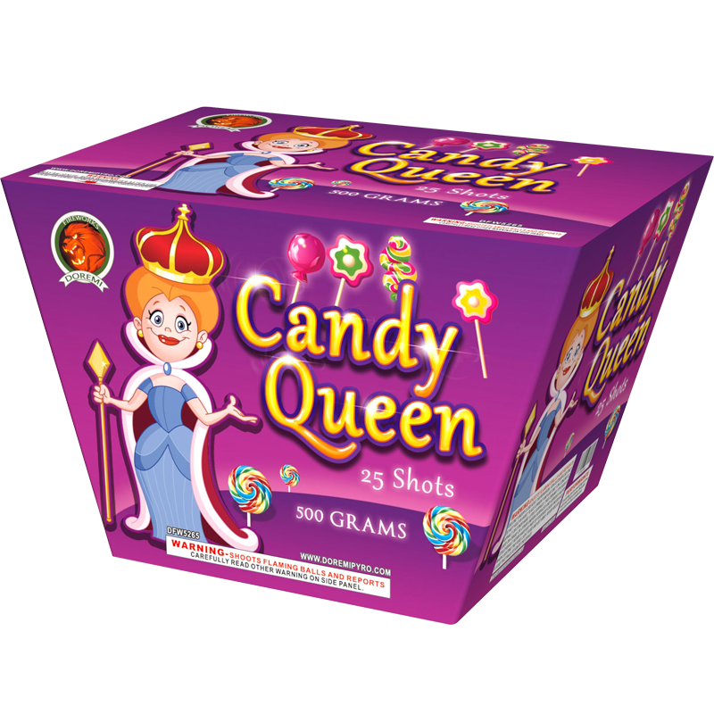 DFW5265 CANDY QUEEN 25 SHOTS FAN CAKE FIREWORKS, FIREWORKS FACTORY ...
