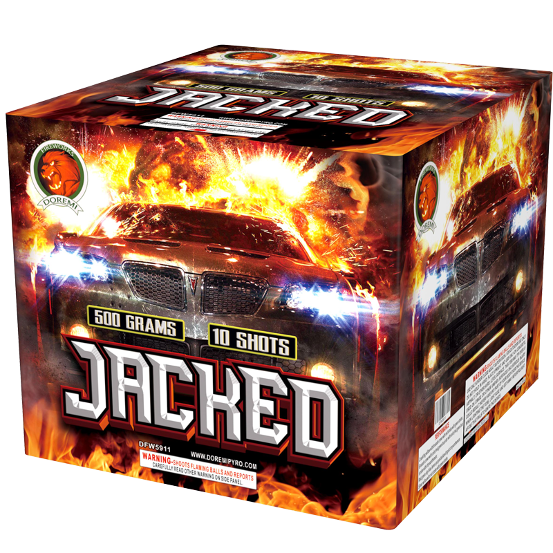 DFW5911 JACHED 2”10 SHOTS CAKE FIREWORKS, 500G CONSUMER CAKE FIREWORKS ...