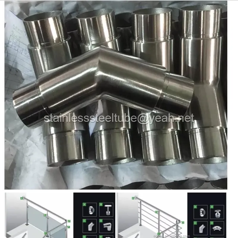 round shape 90degree corner tube connector for modular railing