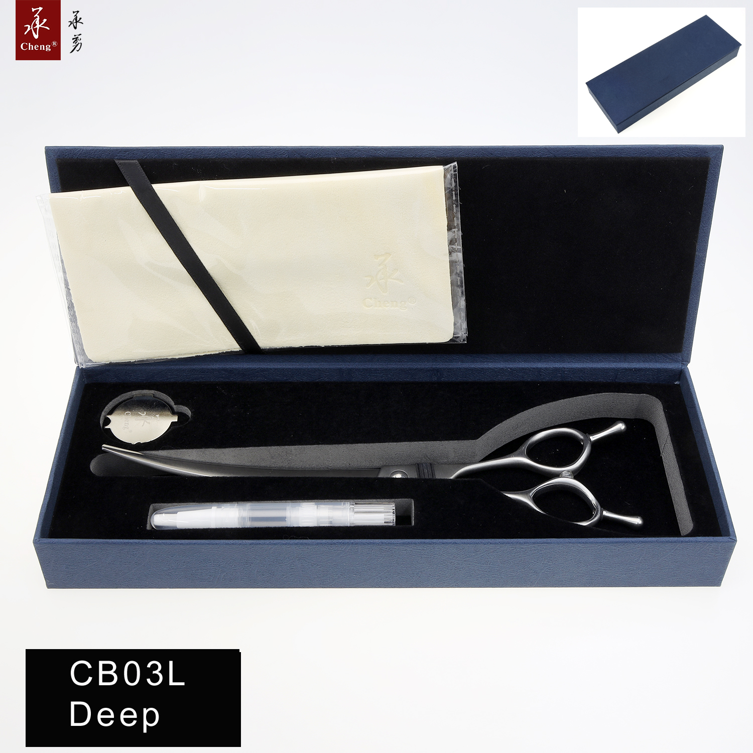 CB03L 1-shear blue pet grooming scissors box case for dog shears