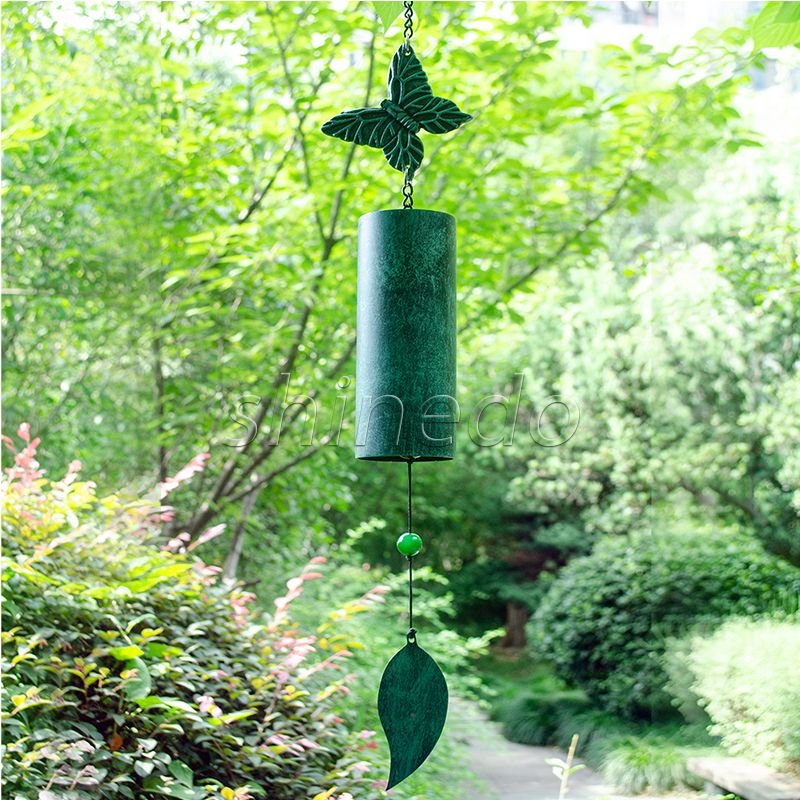 Green Butterfly Deep Tone Memorial Wind Chime