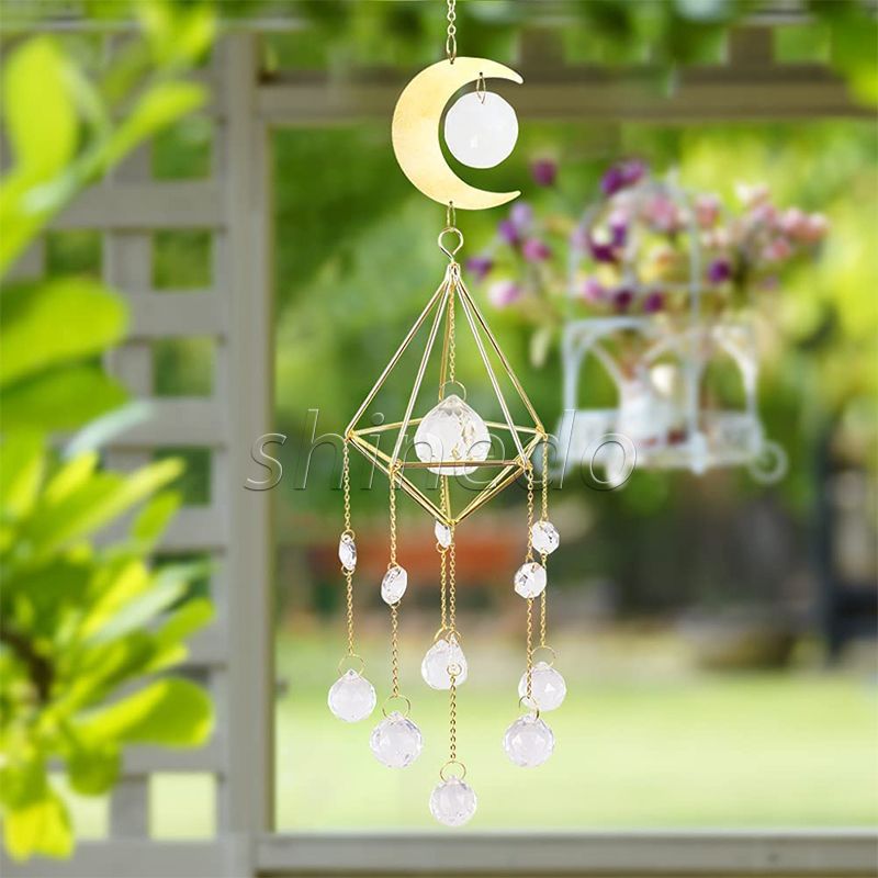 Wonderful Sun Catcher Unique Moon Phase Crystal Prisms SunCatchers