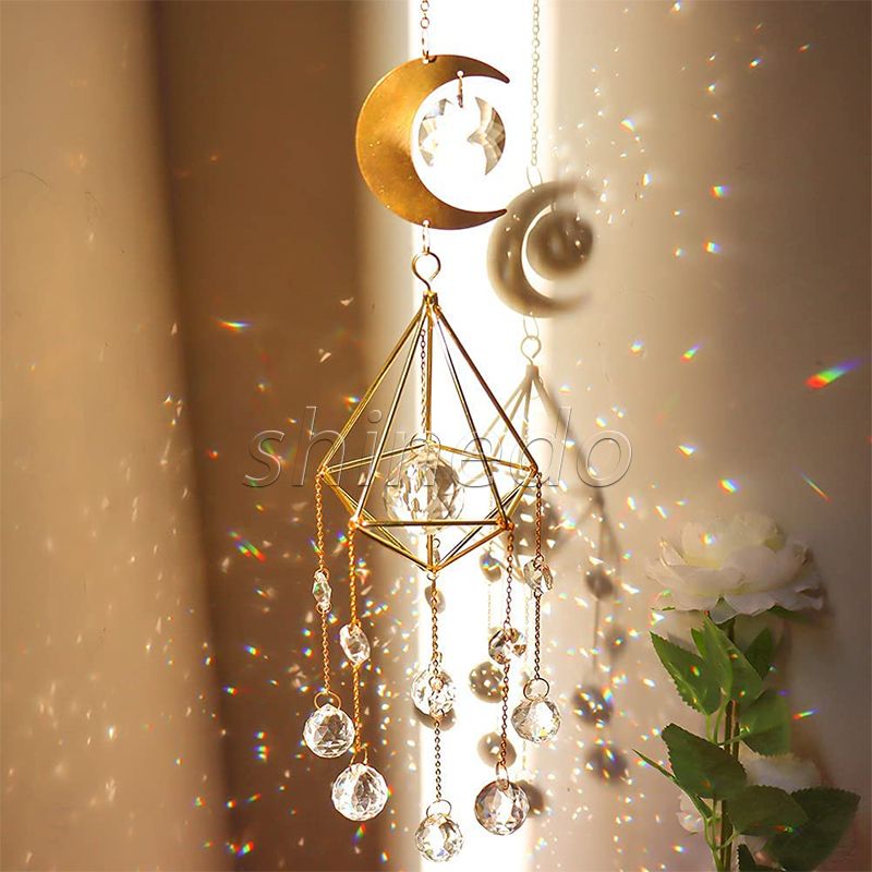 Wonderful Sun Catcher Unique Moon Phase Crystal Prisms SunCatchers