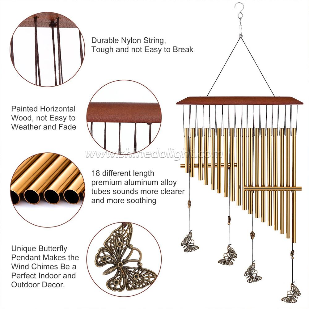 Butterfly Wind Chimes with Aluminum Tube