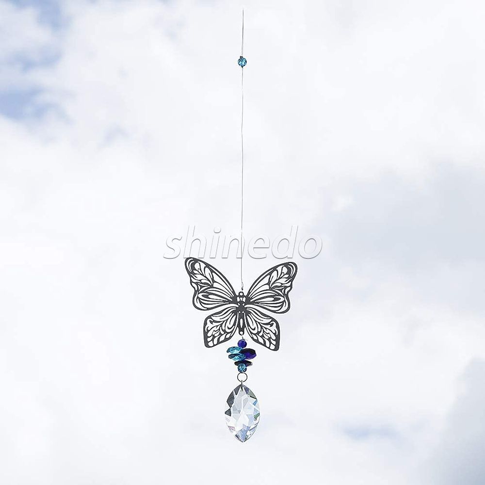 Handmade Butterfly Crystal Suncatcher