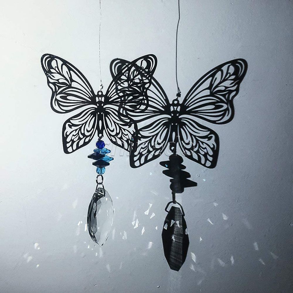 Handmade Butterfly Crystal Suncatcher