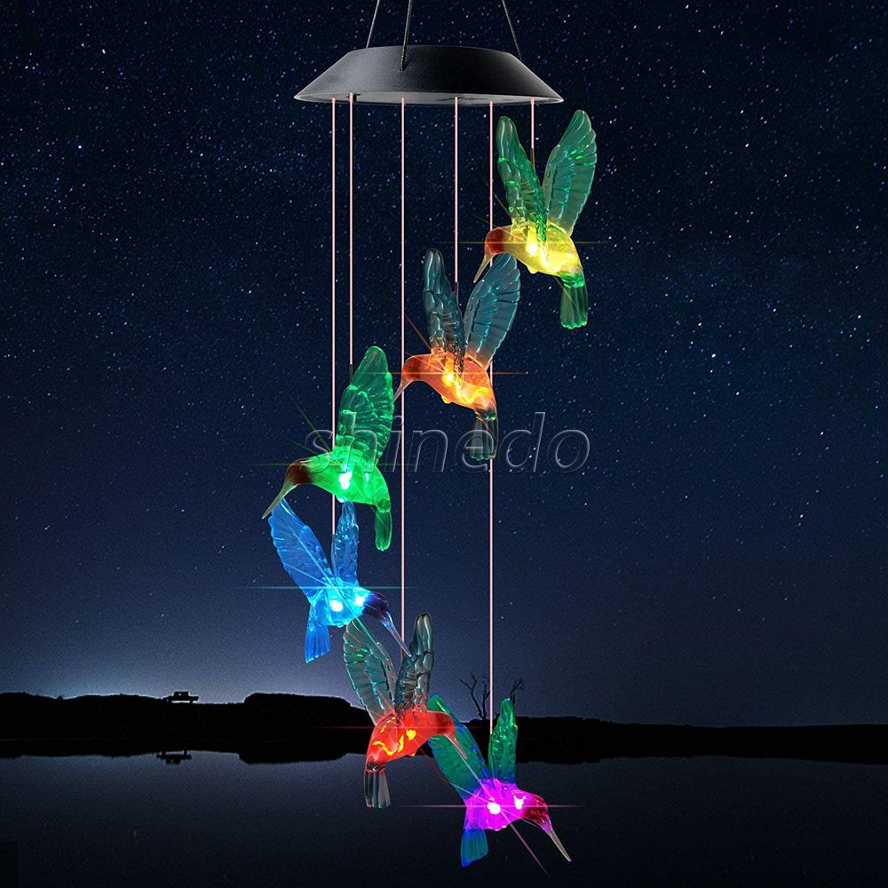 Solar Hummingbird Wind Chimes