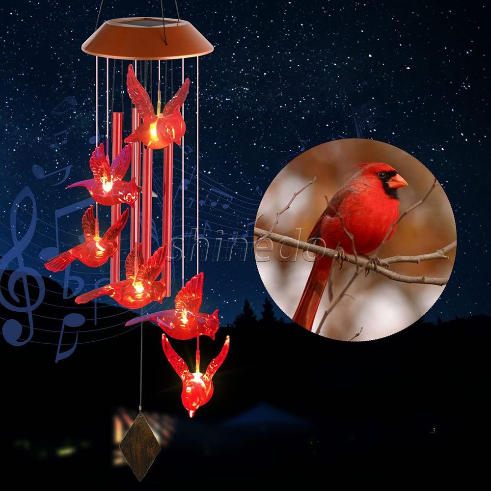 Red Bird Solar Wind Chime