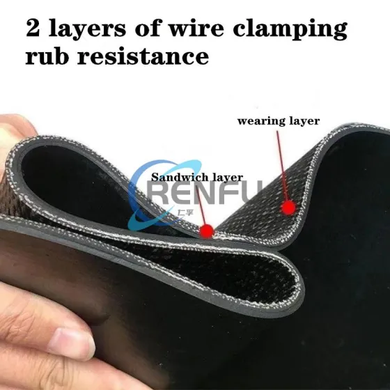 Sandwich cloth rubber sheet