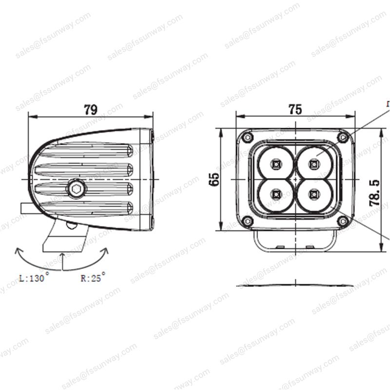 square led driving lights,square work lights,led square fog lights