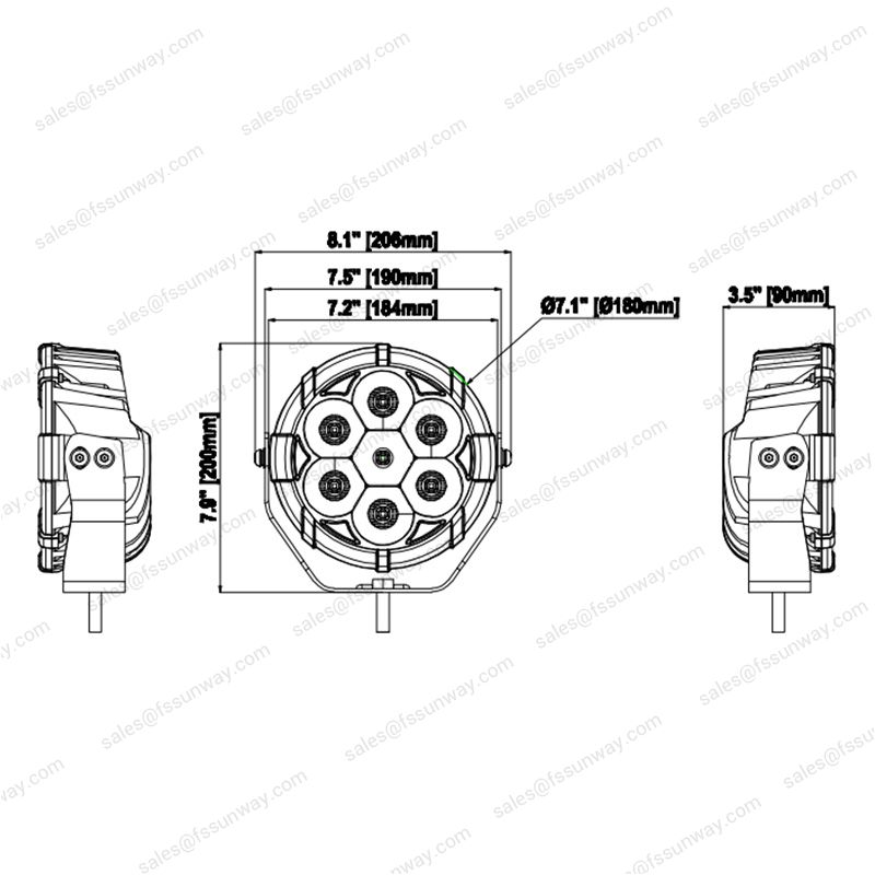 7 inch driving light,7 inch led driving lights,auxbeam 7 inch round