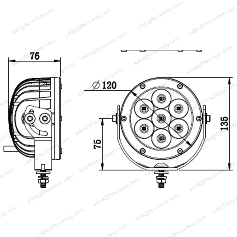 5 inch round offroad lights,driving light,5 inch led offroad lights