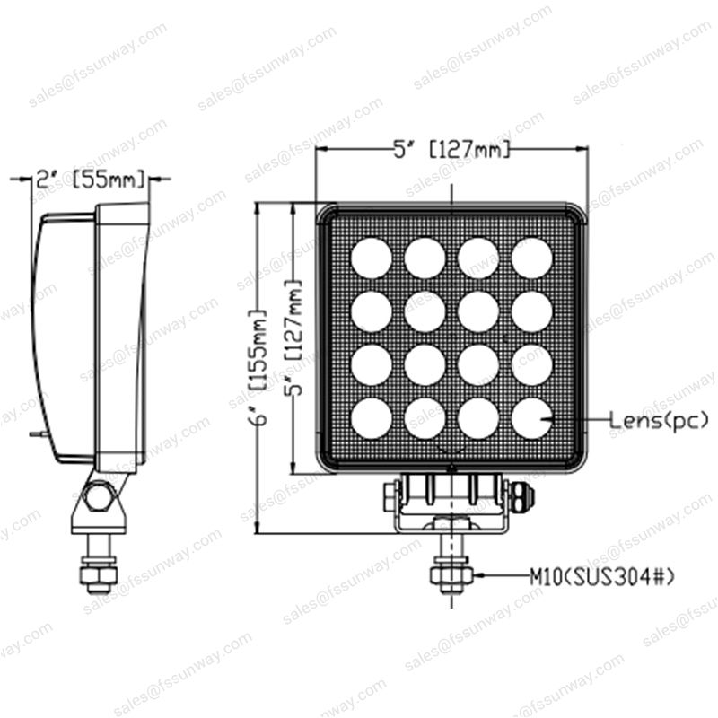 work lights, square led work light