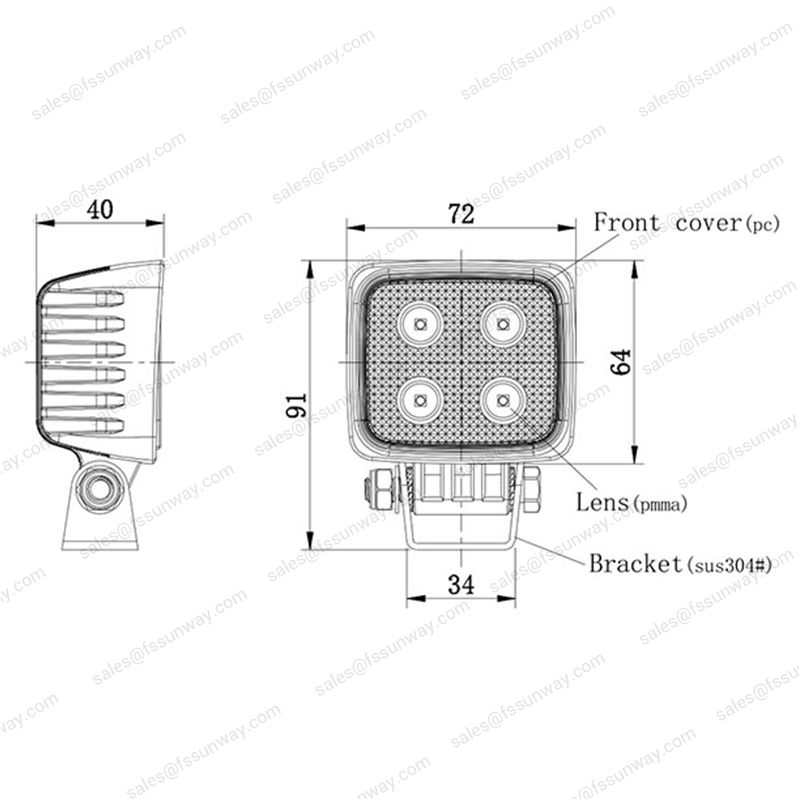 square led work lamp, work light