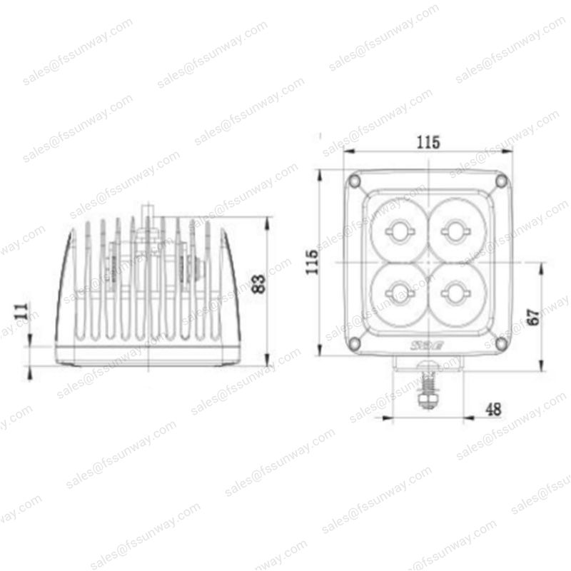 square led work light, work lamp, driving light