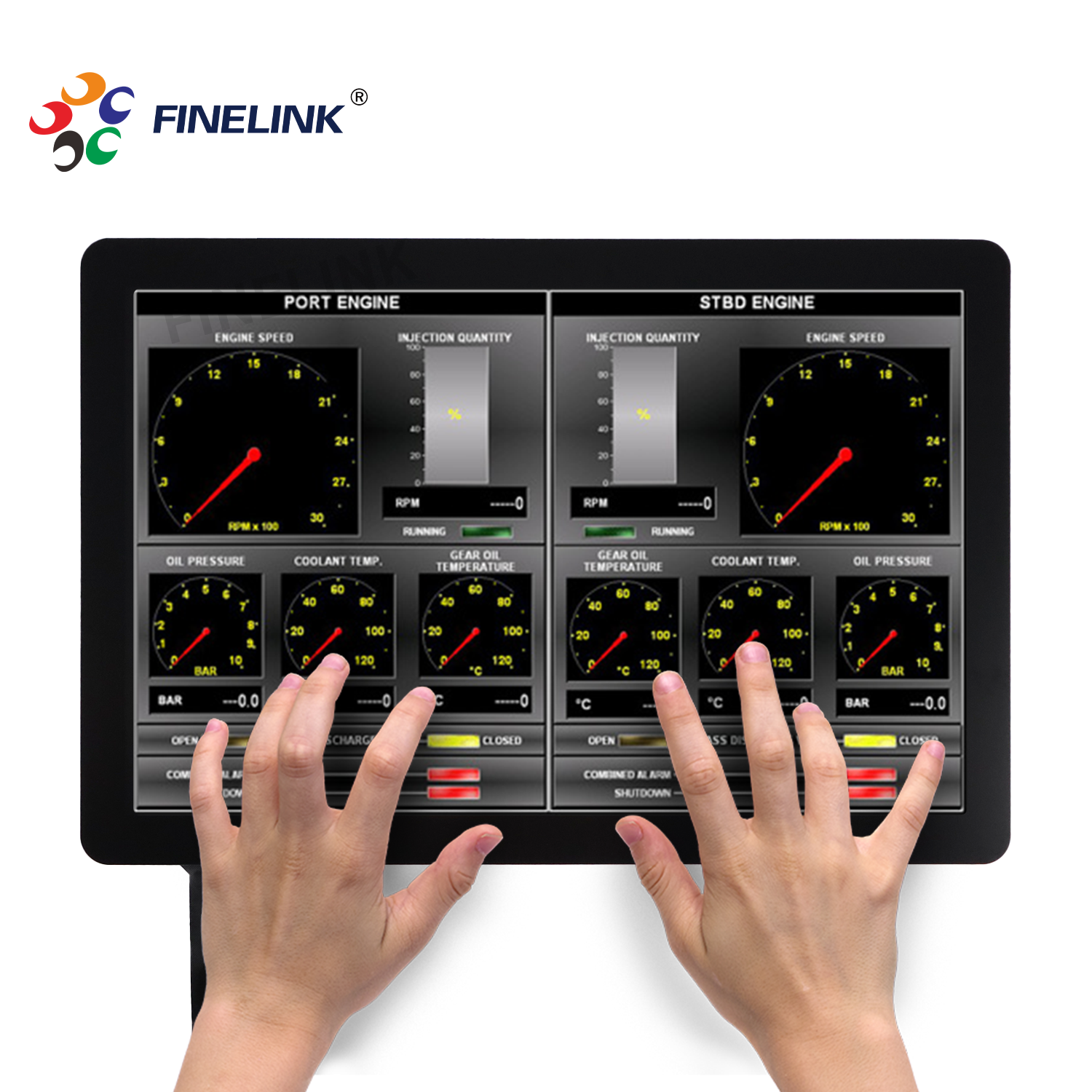 10.3 inch open frame OCR optical bonding optical touch screen