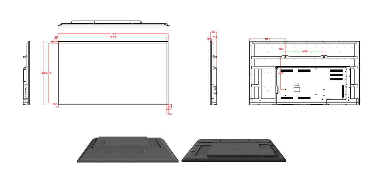 75 inch wall-mounted advertising machine