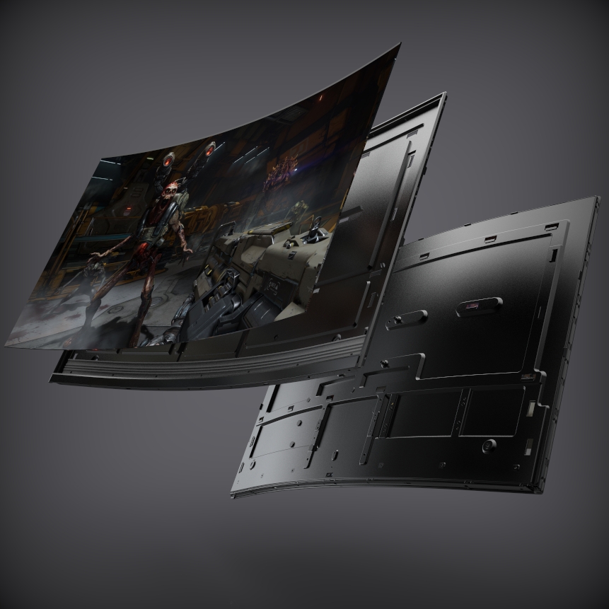 32 inch curved touchscreen gaming display