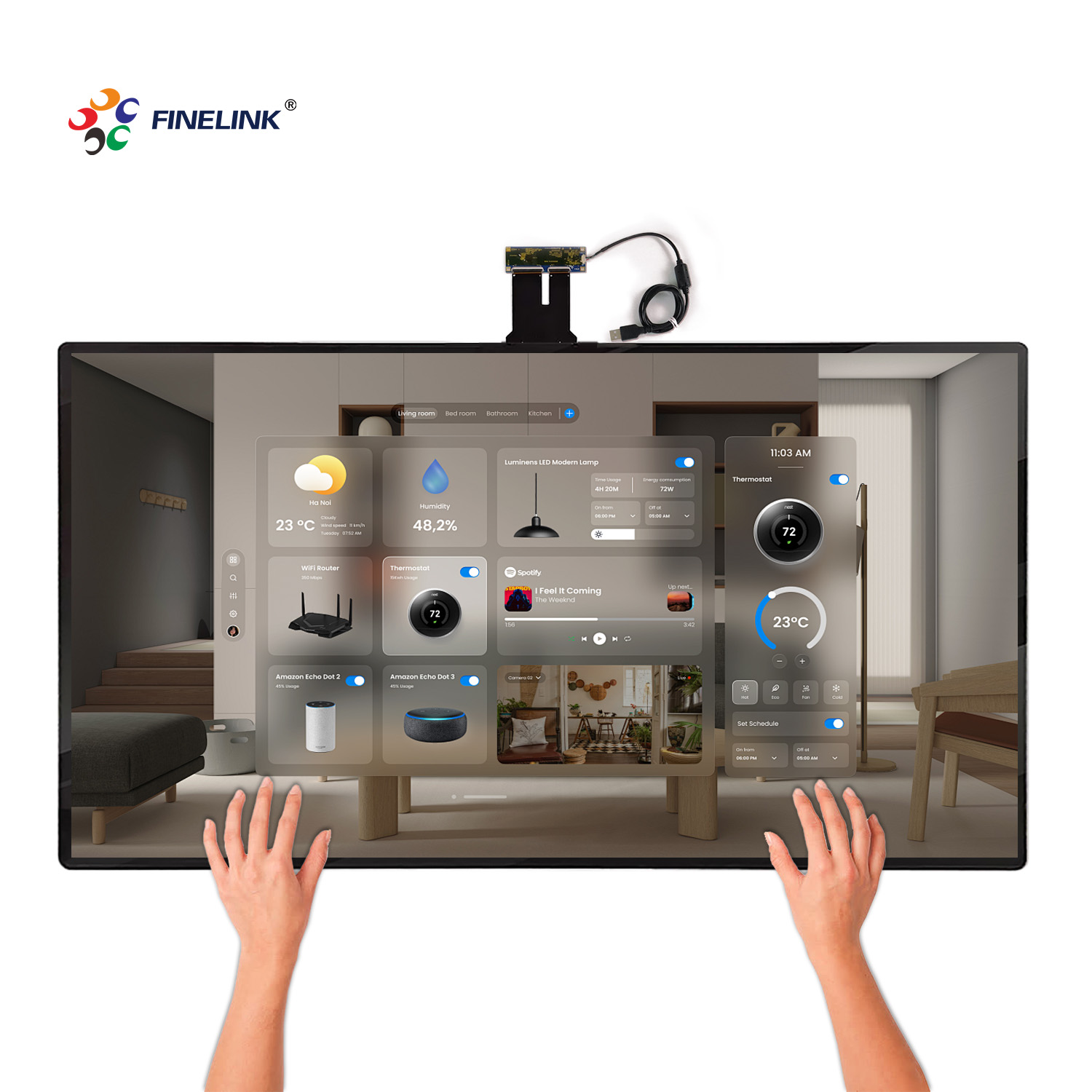 Custom Capacitive Touch Screens 7-55 Inch Industrial PCAP Panels for ...