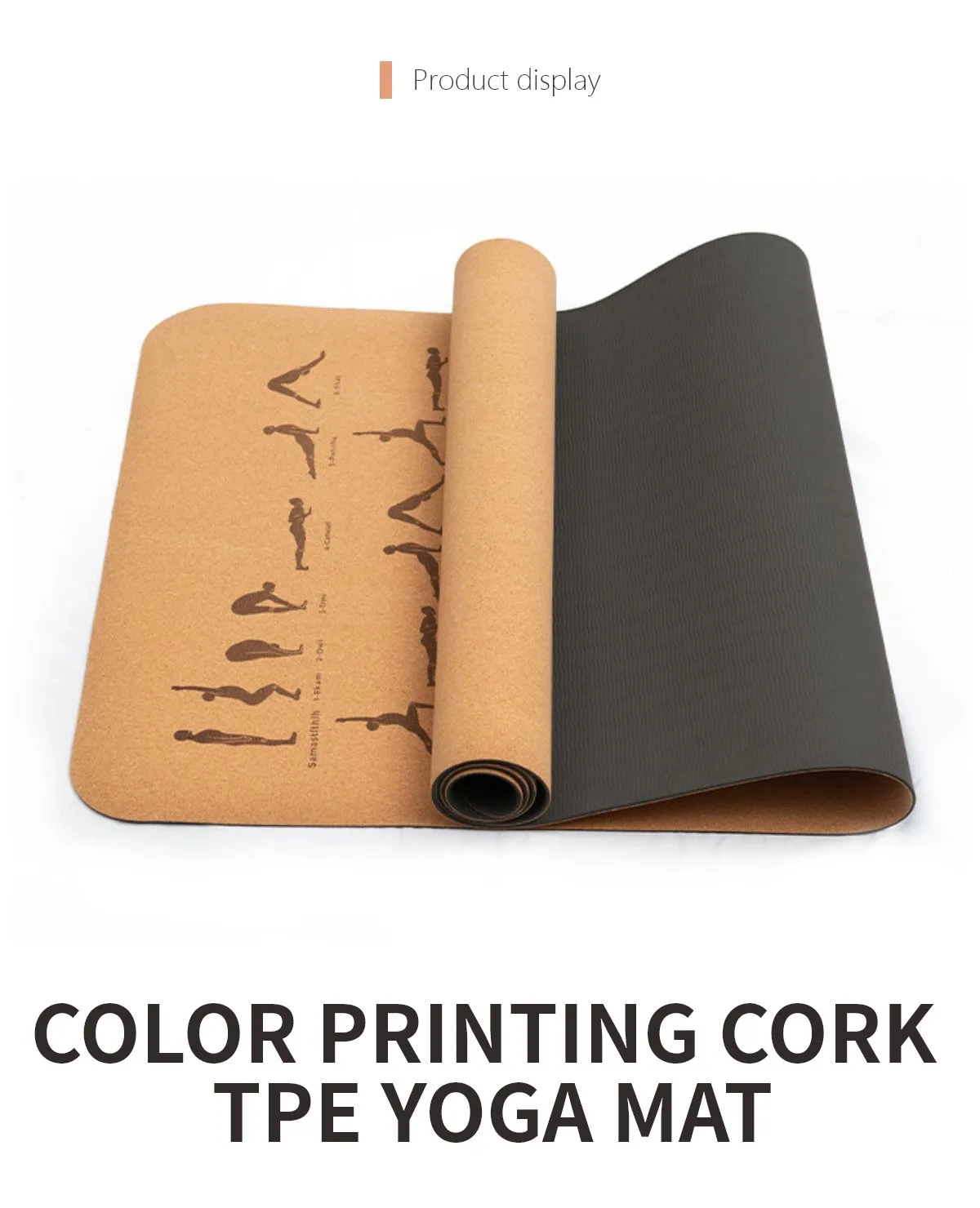 Custom Printed Cork Yoga Mat