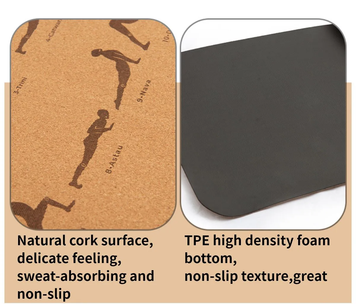 Custom Printed Cork Yoga Mat