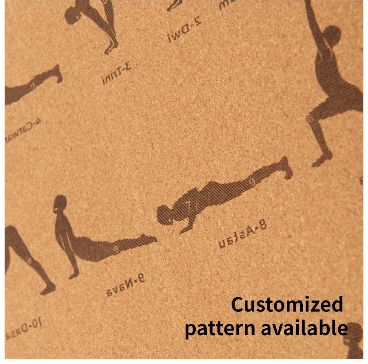 Custom Printed Cork Yoga Mat
