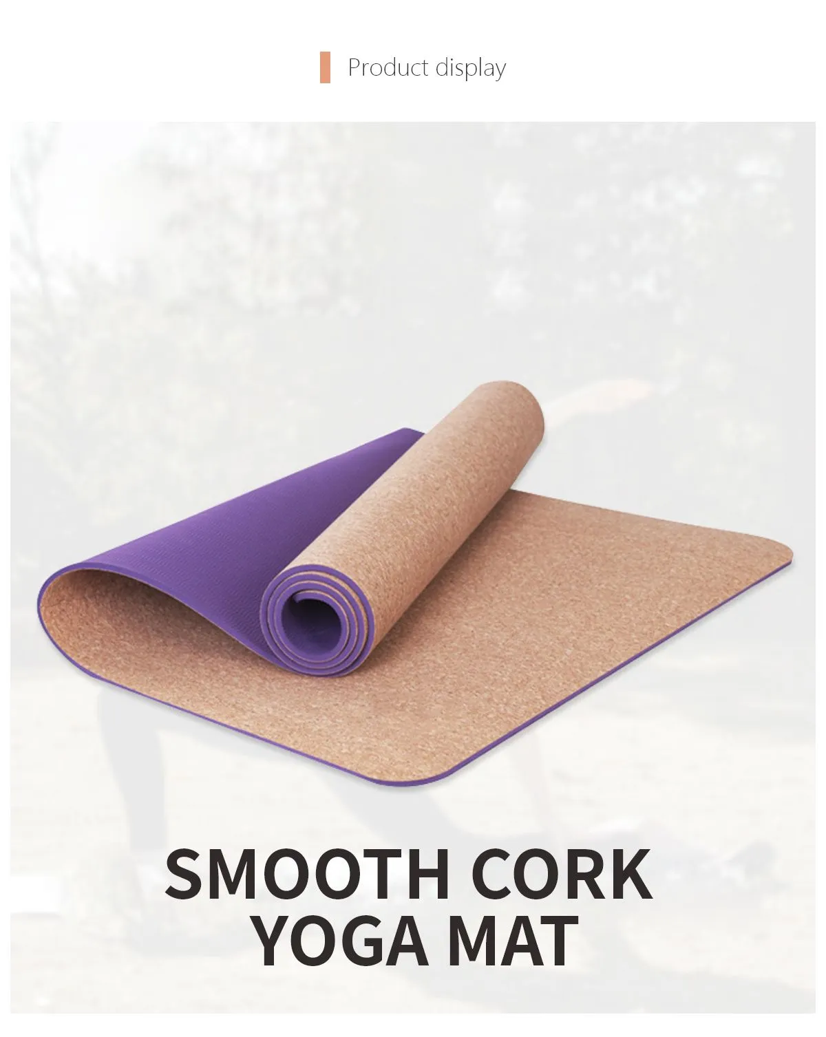 Glossy Cork Yoga Mat