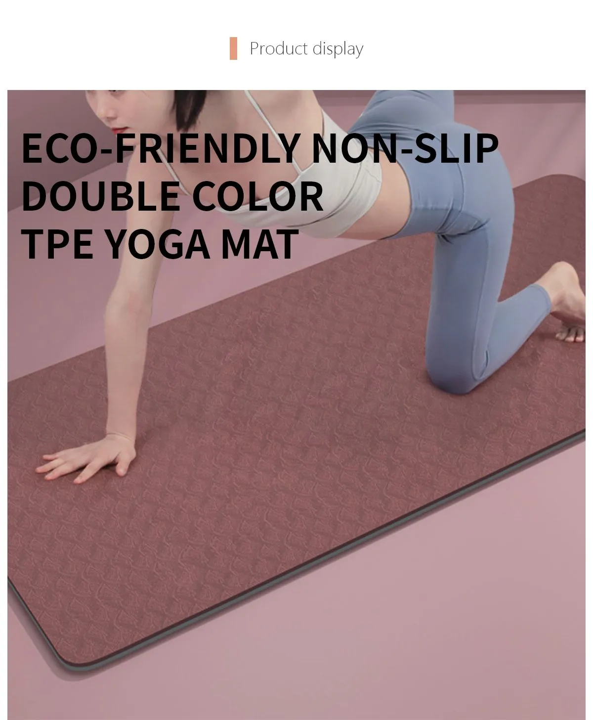 Eco-Friendly Non-Slip Double Color TPE Yoga Mat