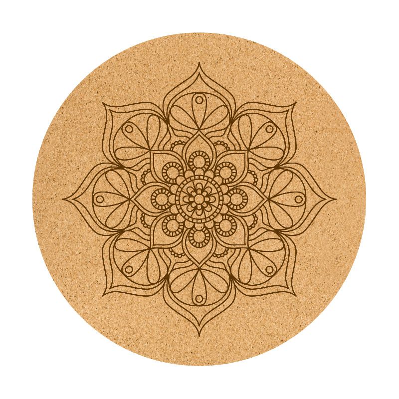 Cork Rubber Round Meditation Mat