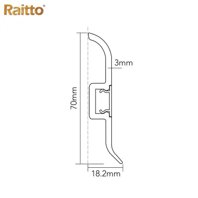 F70-A, RAITTO PVC Decorative Flooring Profile Foam PVC Skirting Board