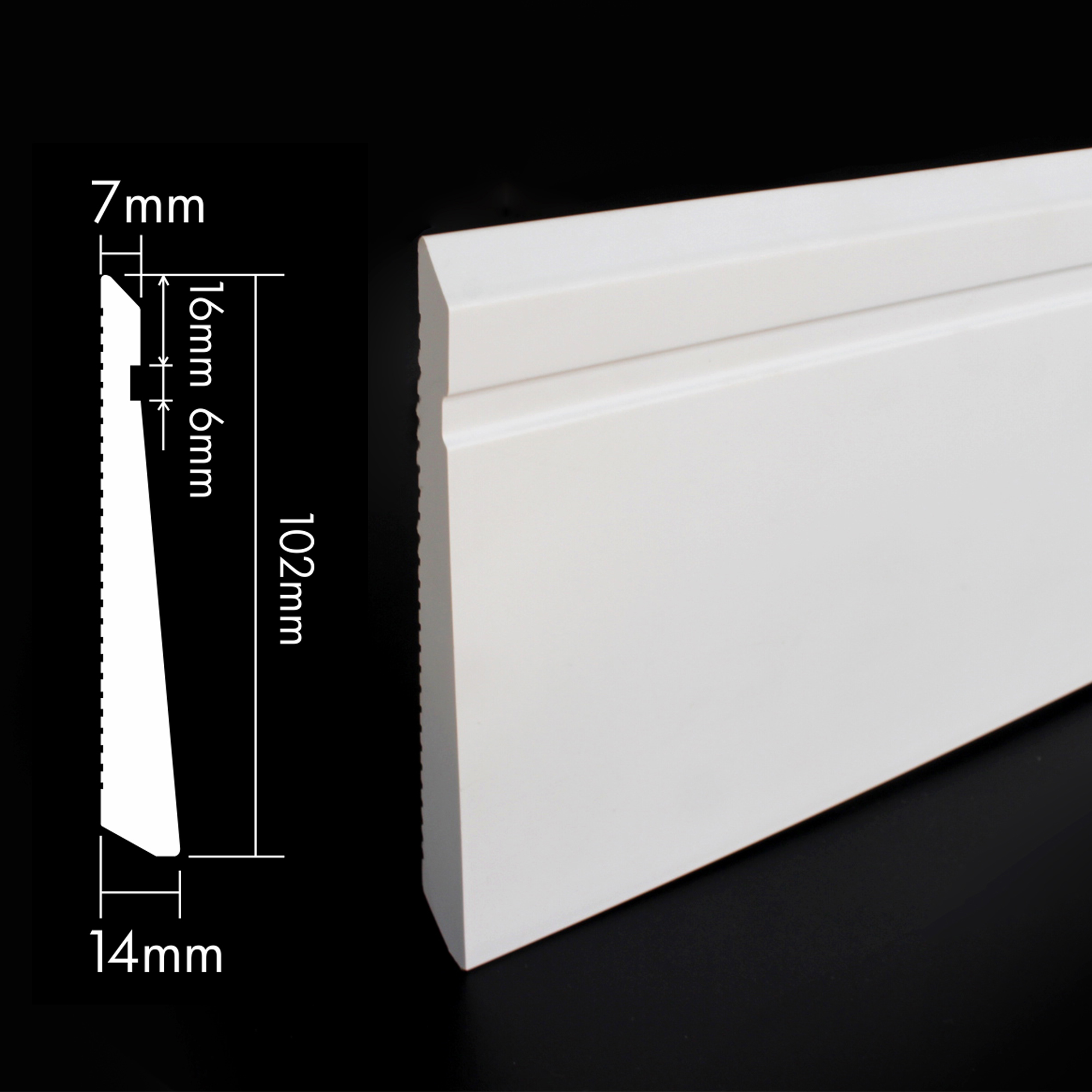 S102-A, RAITTO PVC Soft Vinyl Wall Baseboard Moulding