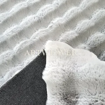 Rabbit faux fur rug, 3D rug, patterned rug