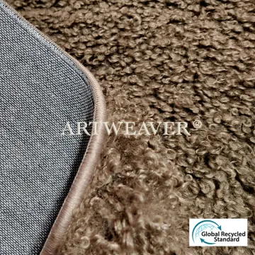 Recycled polyester rug, Faux fur, GRS certification