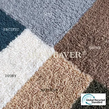 Recycled polyester rug, Faux fur, GRS certification