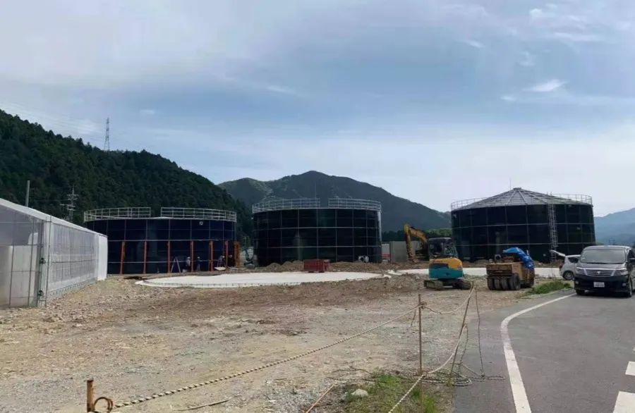 THE JAPANESE WATER TANK IS NEARING COMPLETION