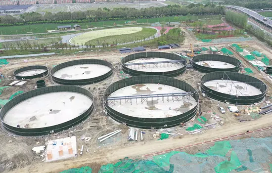 GFS Tanks with reverse hanging membrane roof