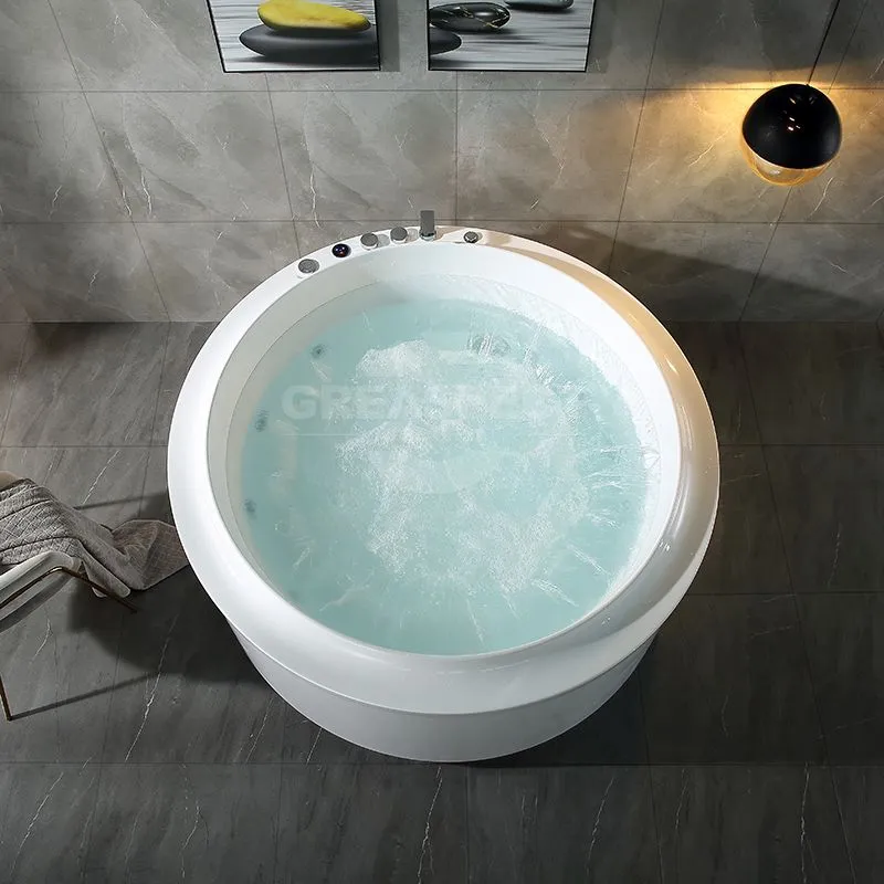 Circular freestanding bathtub jacuzzi spa wholesale price