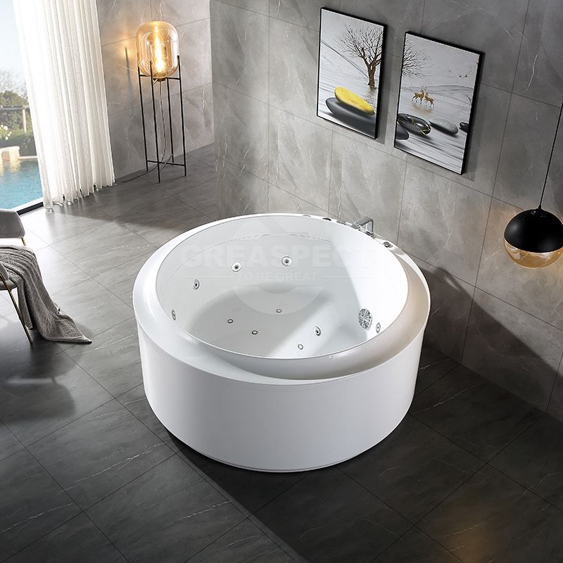 Circular freestanding bathtub jacuzzi spa wholesale price