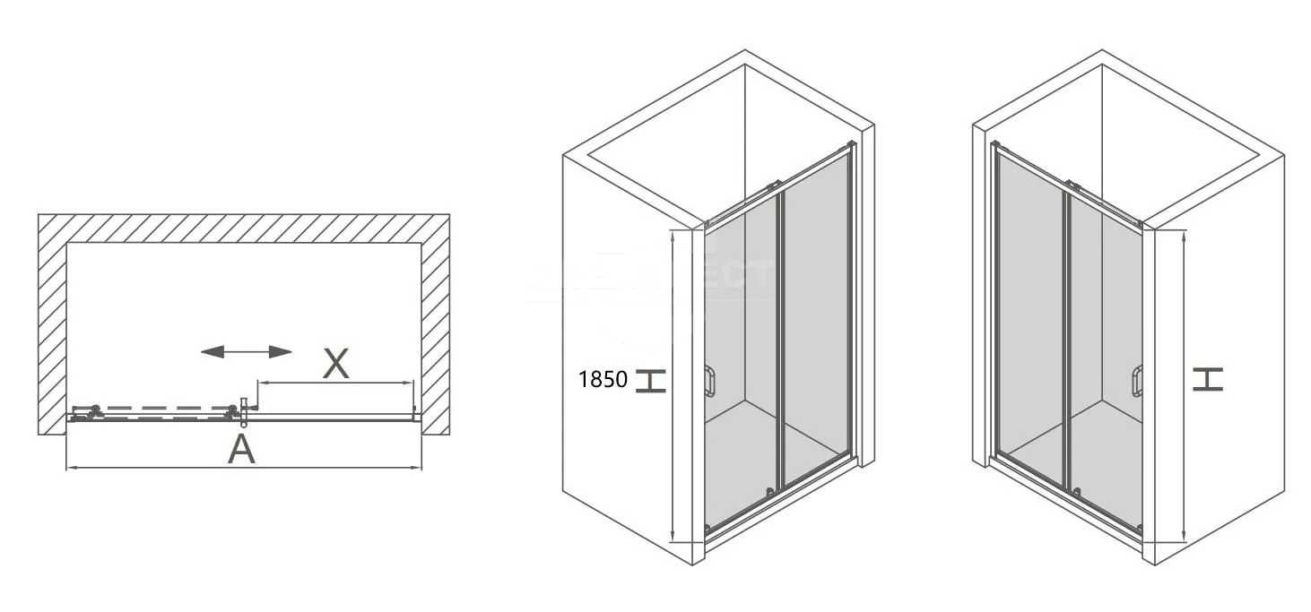 Shower door tempered glass supplier factory discount