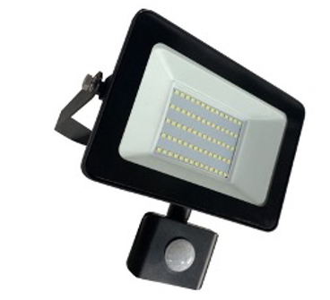 LED flood light with PIR sensor and multi adjustment bracket